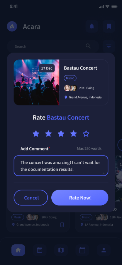 Acara - Event Booking & Tickets Flutter App Ui Template(Figma Included) by dokkanagency